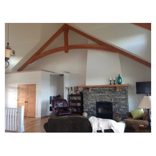 Timber Trusses for Hybrid Timber frame - Country - Living Room ...