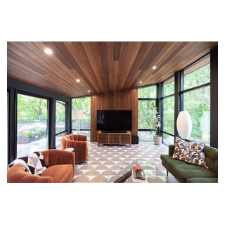 Devonshire MCM Renovation - Midcentury - Sunroom - Detroit - by Labra ...