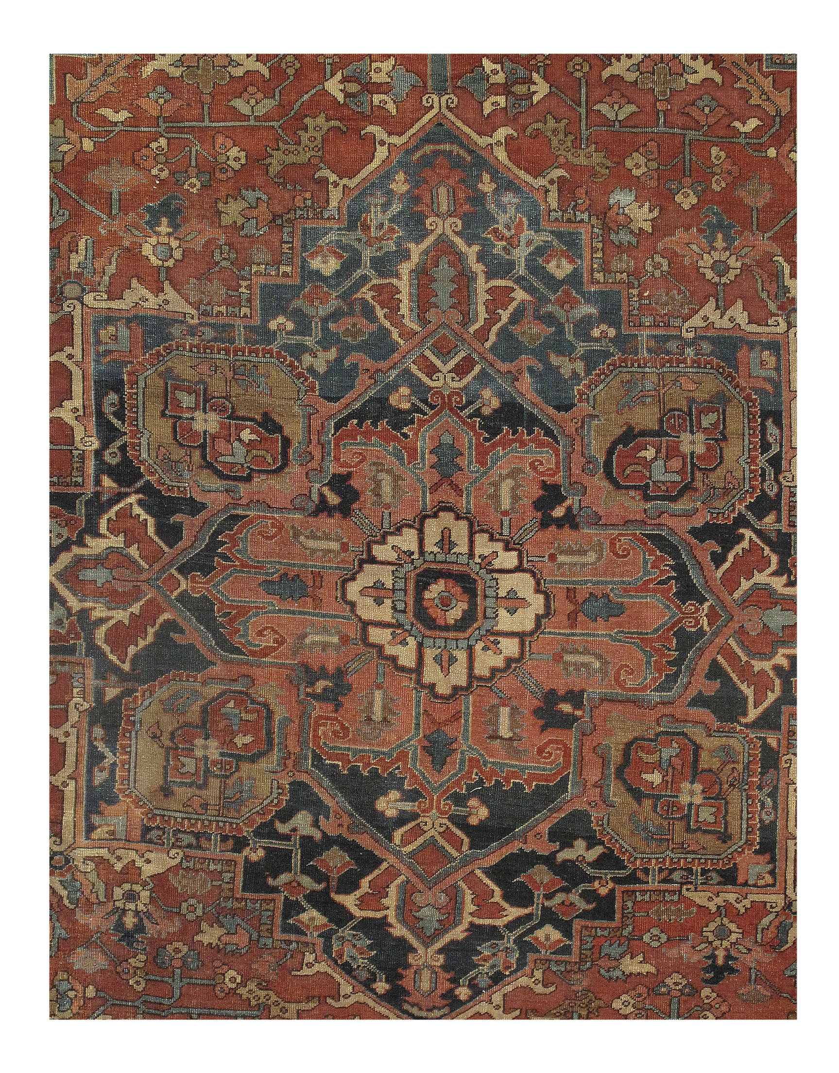 Rust Persian Antique Serapi 10'x13' - Mediterranean - Area Rugs - by ...