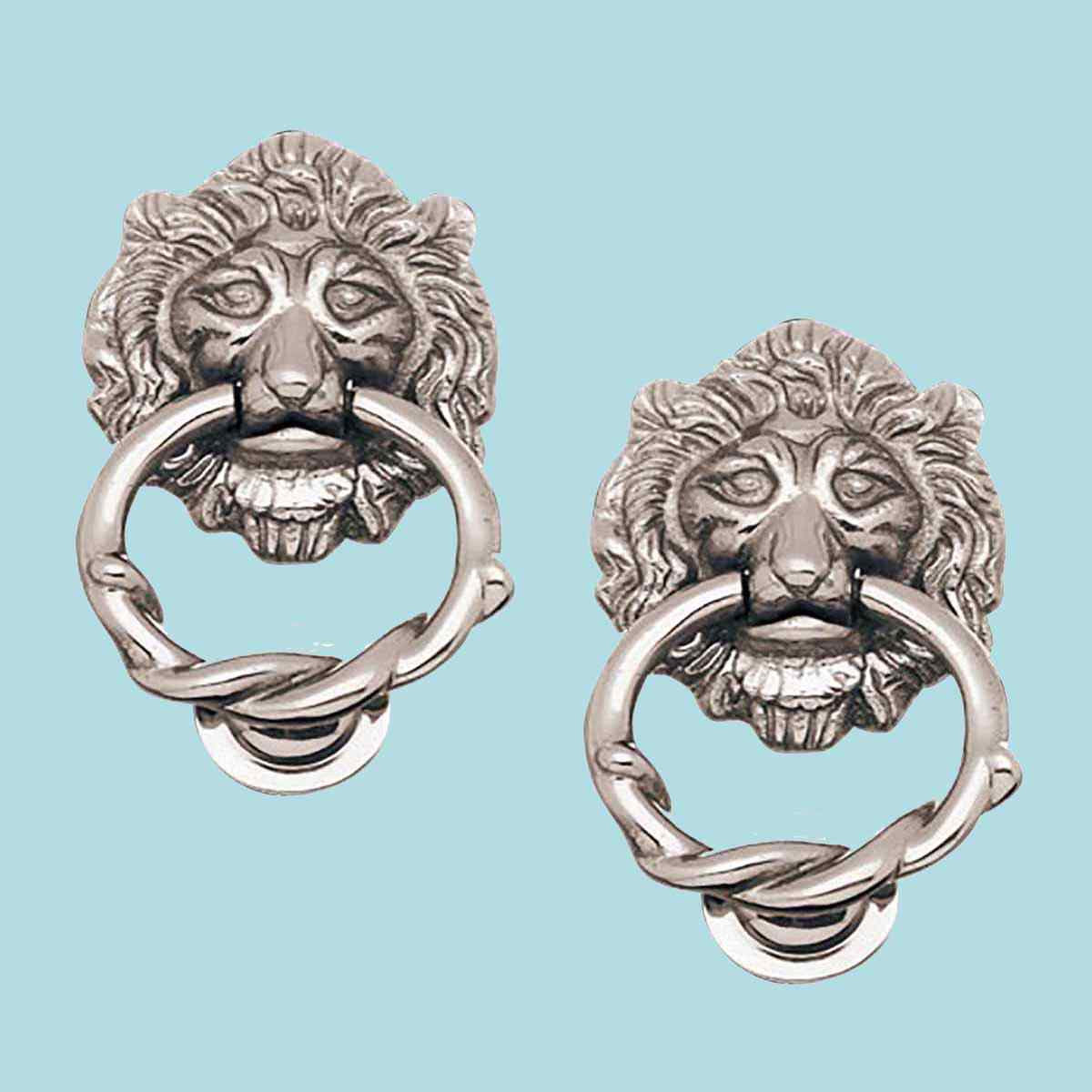 Antique Shiny Lion Ring Style Entry Door Vintage Metal Knockers with ...