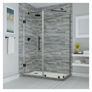 Bromley Frameless Corner Enclosure, 72x36" - Contemporary - Shower ...