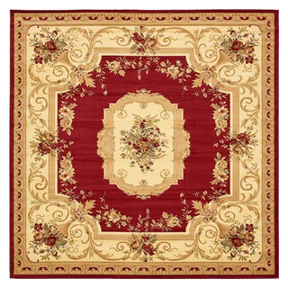 Traditional Royale Scarlet Area Rug, 10' Square - Victorian - Area Rugs ...