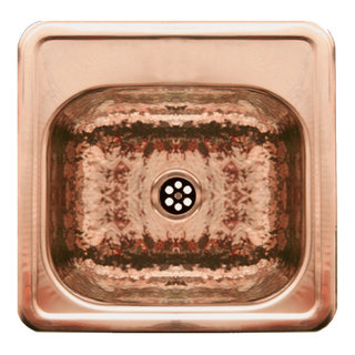 Decorative Square Drop-in Entertainment/Prep Sink With a Hammered ...