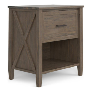 Ela Solid Wood Bedside Table - Transitional - Nightstands And Bedside ...