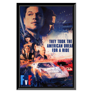 Ford V Ferrari cast signed movie poster, 27x40 inches - Contemporary ...