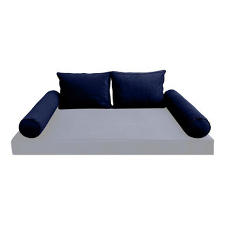 STYLE V1 Twin Velvet Pipe Trim Indoor Daybed Bolster Pillow |COVER ONLY ...