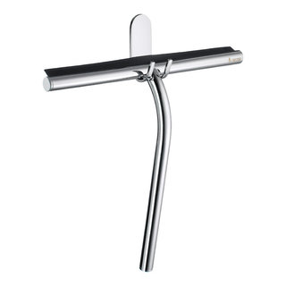 Smedbo 9 1/2" Wall Mount Self Adhesive Hook and Shower Squeegee, Chrome ...