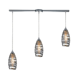 Twister 3-Light Linear Pendant Fixture - Contemporary - Pendant ...