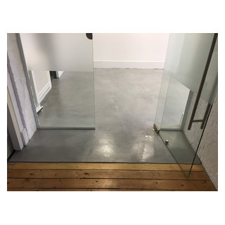 Polished Concrete Microcement Office Lift Lobby Camden Town London ...