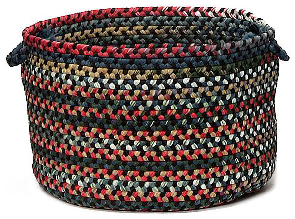 Colonial Mills Basket Chestnut Knoll Black Satin Round, 18"x18"x12 ...