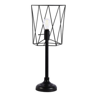 Coaster Mayfield Modern Metal Slender Torch Table Lamp Black ...