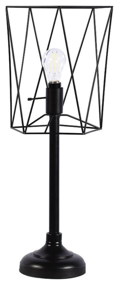 Coaster Mayfield Modern Metal Slender Torch Table Lamp Black ...