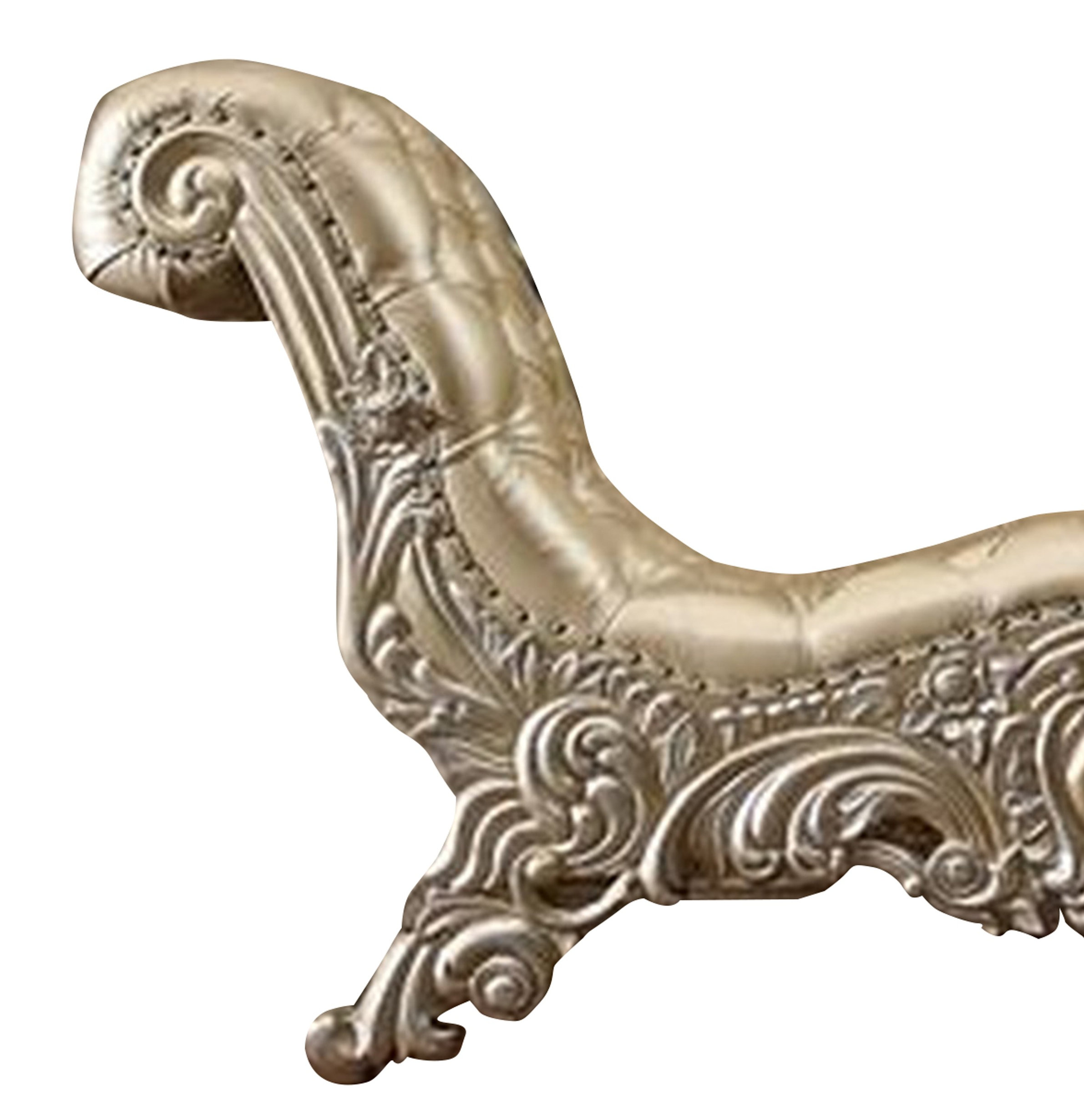 Benzara BM269593 Bench With Button Tufting and Scrolled Cabriole Legs ...