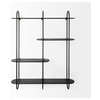 Decimus Black Metal Wall Mounted 3 Tiered Shelving Unit - Industrial ...