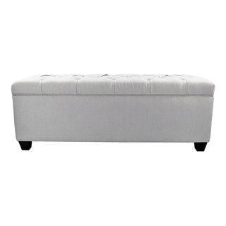 Large Storage Bench, Hinged Diamond Tufted Lid and Removable Shoe ...