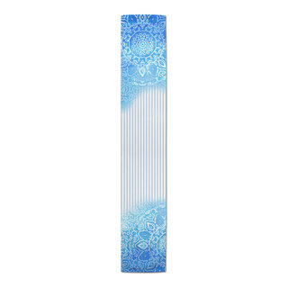 Blue Mandalas & Stripes Table Runner, 16x72 - Contemporary - Table ...