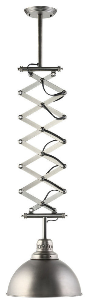Silver Extend Ceiling Fixture, 12"L x 12"W x 51.5"H - Transitional ...
