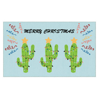 Mohawk Home Christmas Cactus Black 1' 6" x 2' 6" Kitchen Mat ...