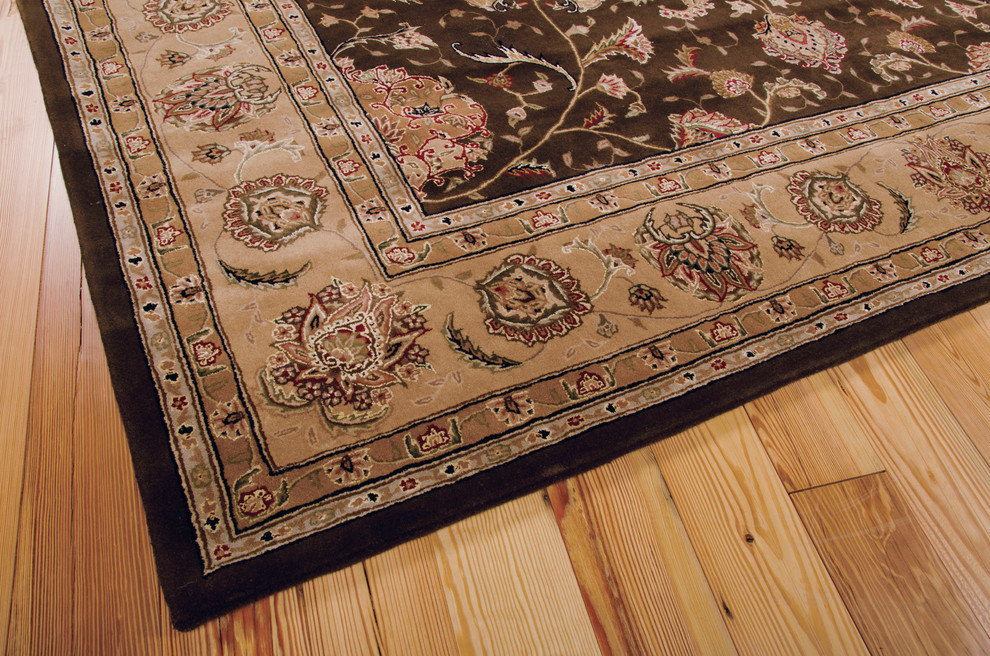 Nourison 2000 Brown Area Rug, 2'6"x12' Runner - Traditional - Hall And ...