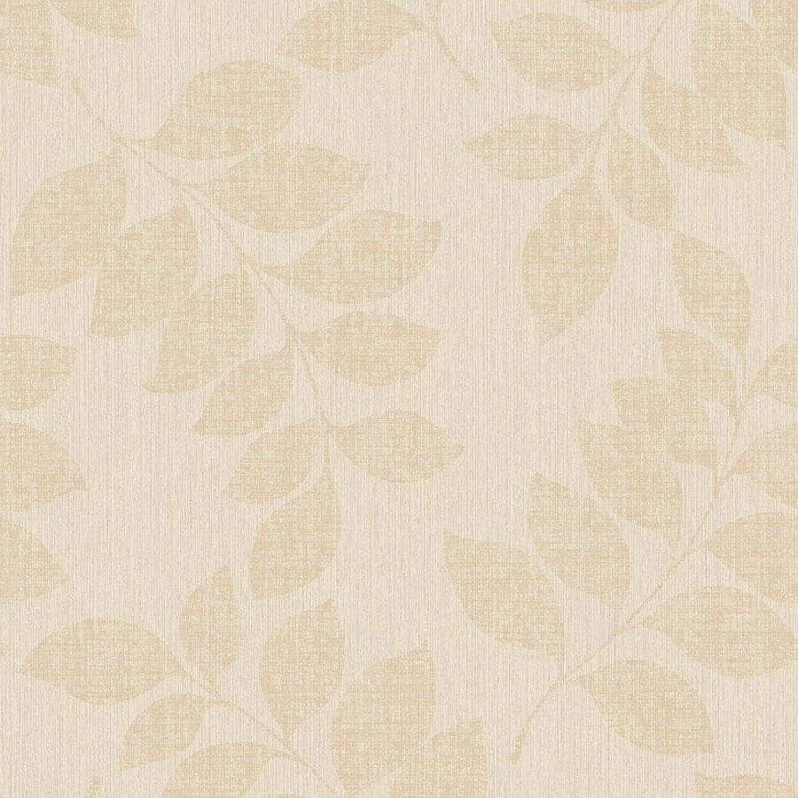 Modern Classic Satin Luxury Leaf Branches Wallpaper, Double Roll ...