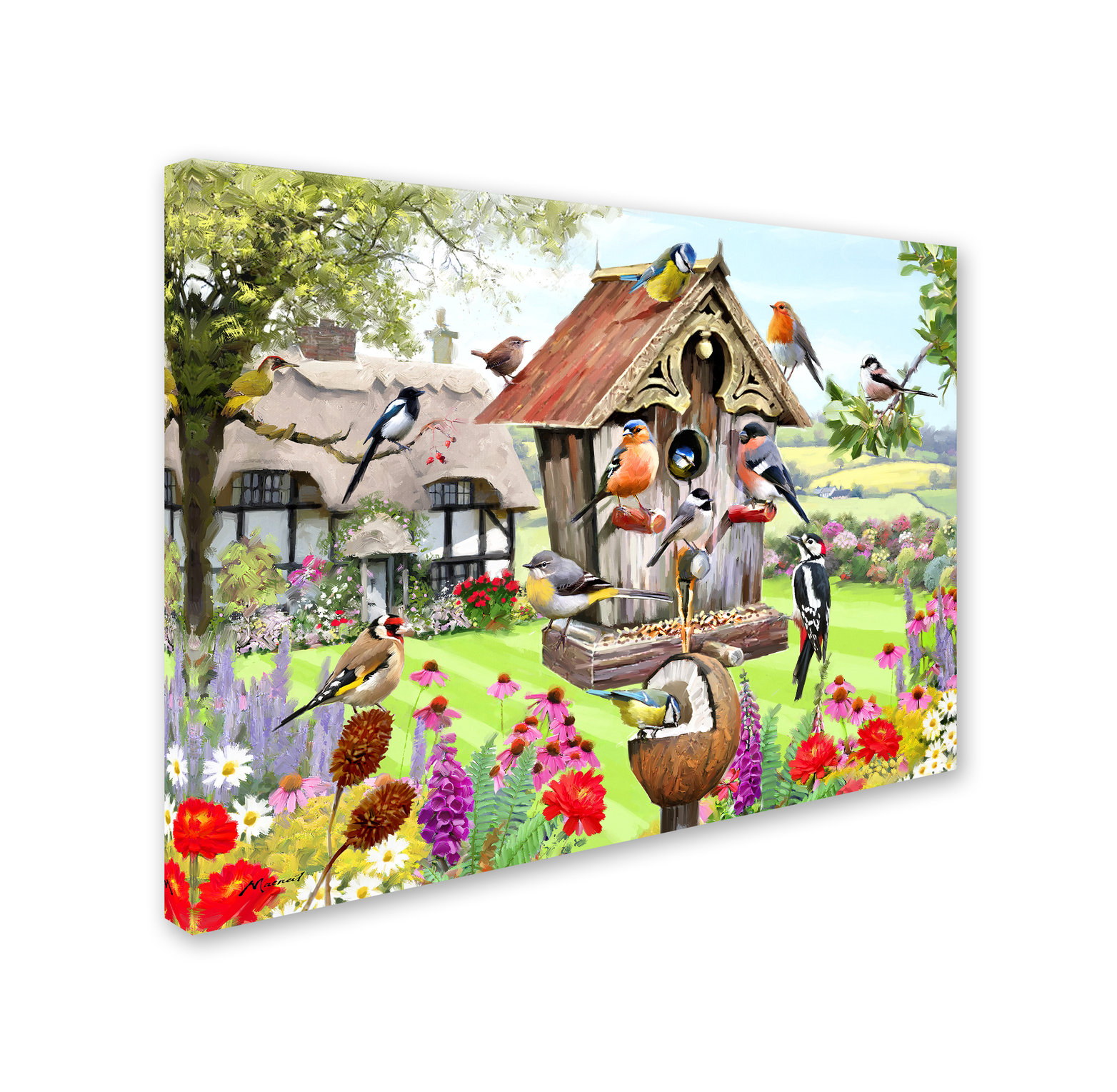The Macneil Studio 'Birdhouse' Canvas Art, 14"x 19" - Contemporary ...