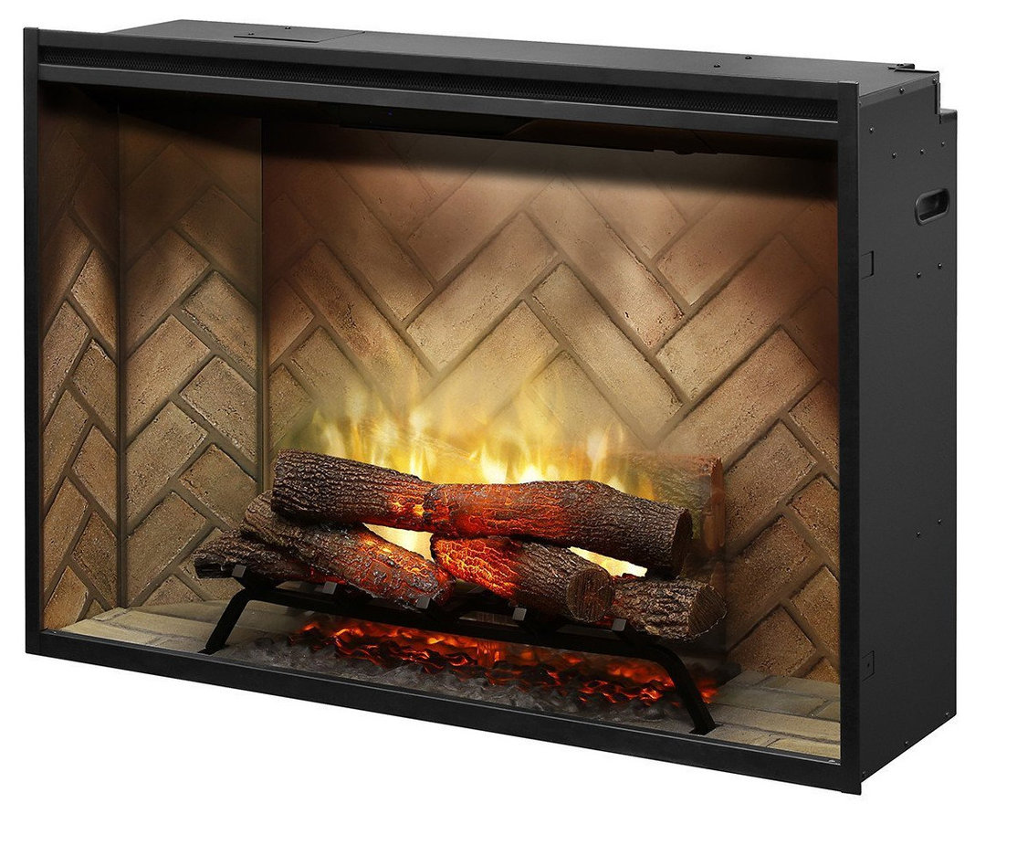 Dimplex Revillusion™ 42" Built-in Electric Firebox with Herringbone ...