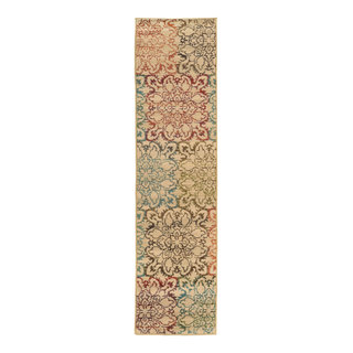 Eliza Floral Rug, Ivory and Multi, 1'10"X7'6" - Contemporary - Hall And ...
