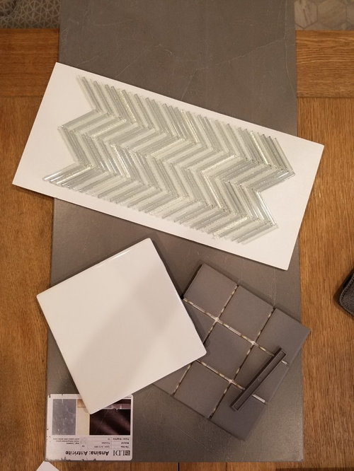 chevron accent tile, one line or two? | Houzz Forum
