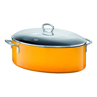 WMF Passion Colors Crazy Yellow Oval Roasting Pan with Lid, 8.5 Quart ...