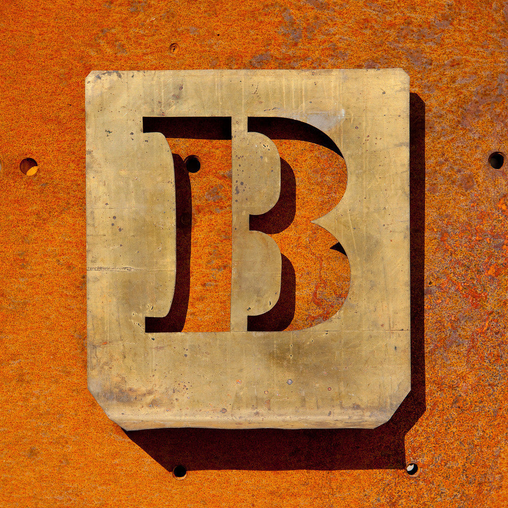 Letter "B" Copper Type Stencil Print, 36" x 46" - Contemporary - Prints ...