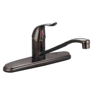 Banner Single Flared Lever Kitchen Faucet - Transitional - Kitchen ...