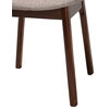 Baxton Studio Darrion Grey Fabric and Brown Wood 2-Piece Dining Chair ...