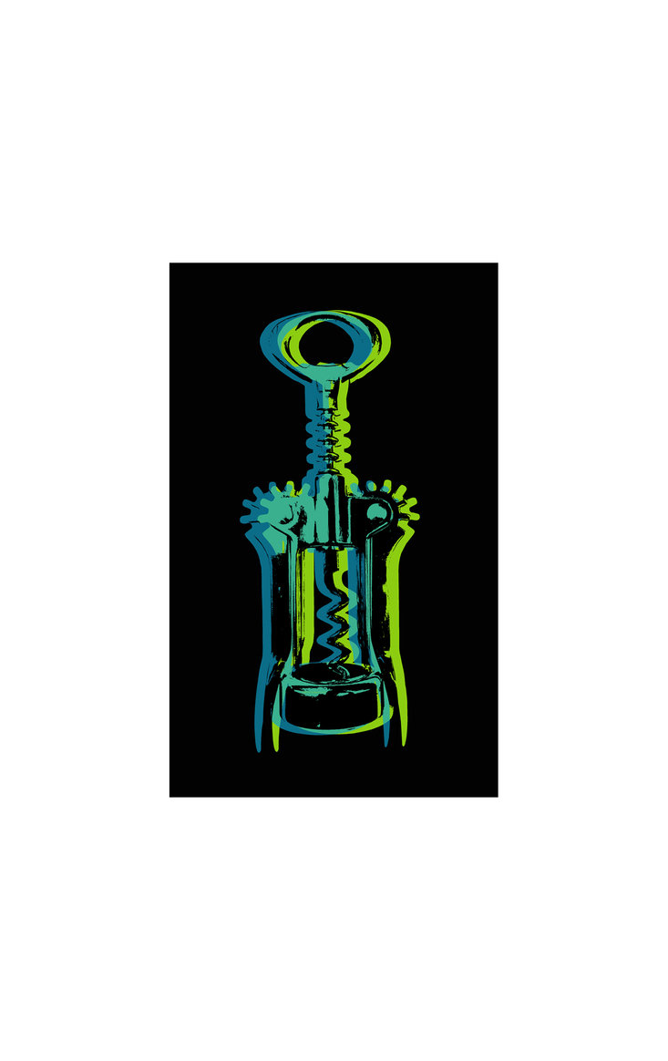 Corkscrew Pop Art, 24x40 Stretched - Contemporary - Prints And Posters ...