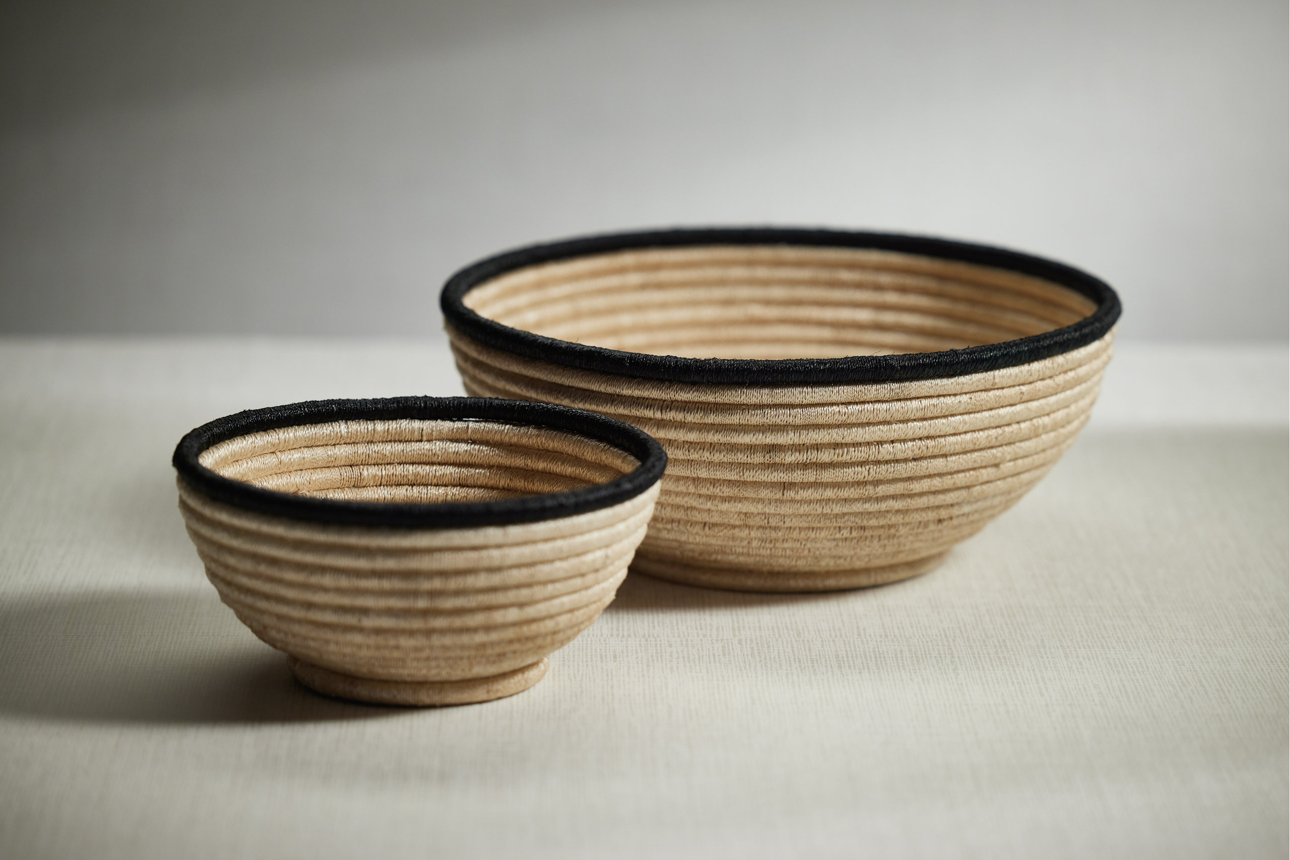Matera Natural Coiled Abaca Bowl, Large - Tropical - Decorative Bowls ...