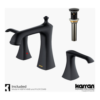 Karran 3-Hole 2-Handle Bathroom Faucet With Pop-Up Drain - Transitional ...
