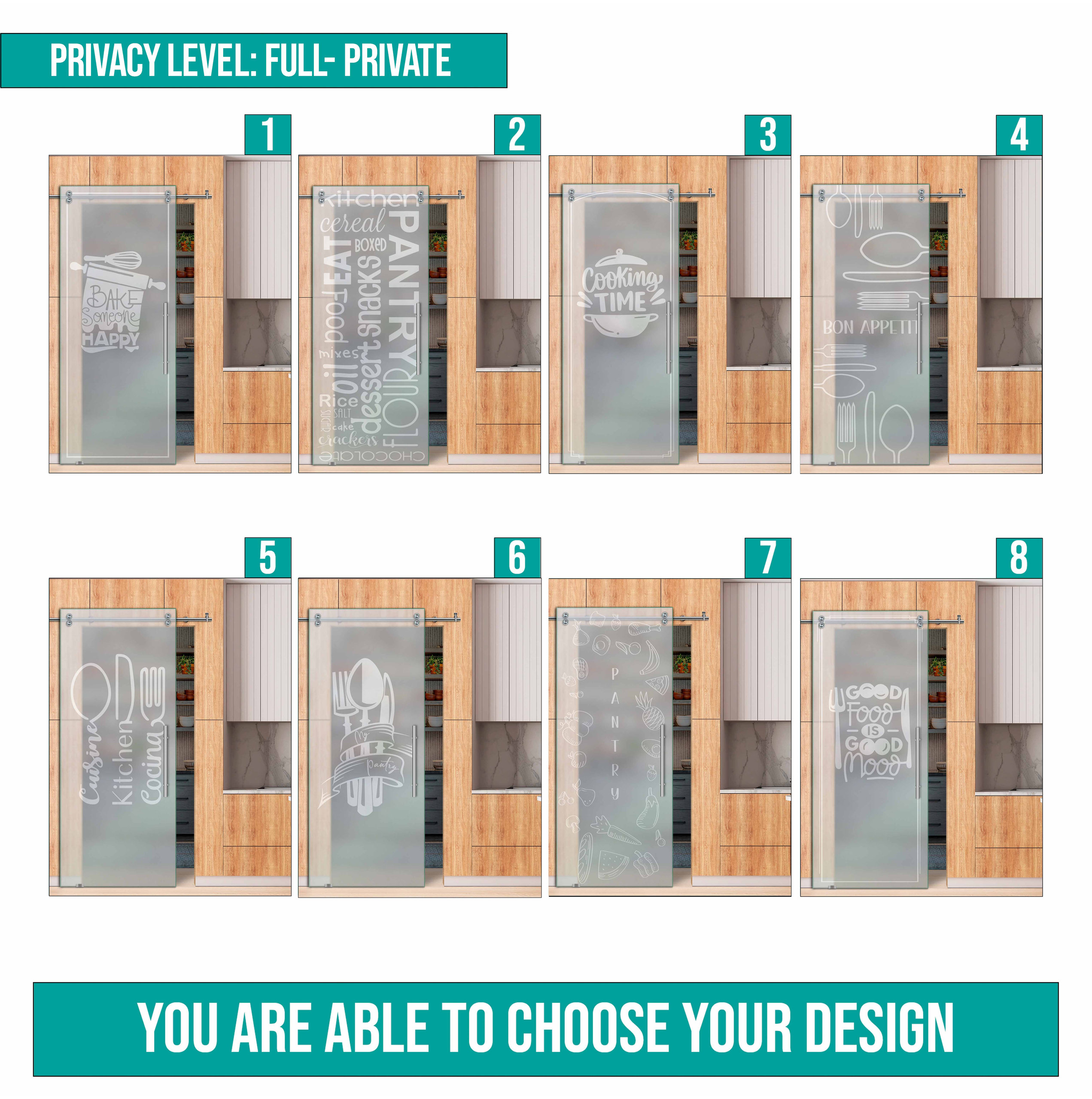 Sliding Glass Pantry Door V2000, 34"x81" - Contemporary - Interior ...