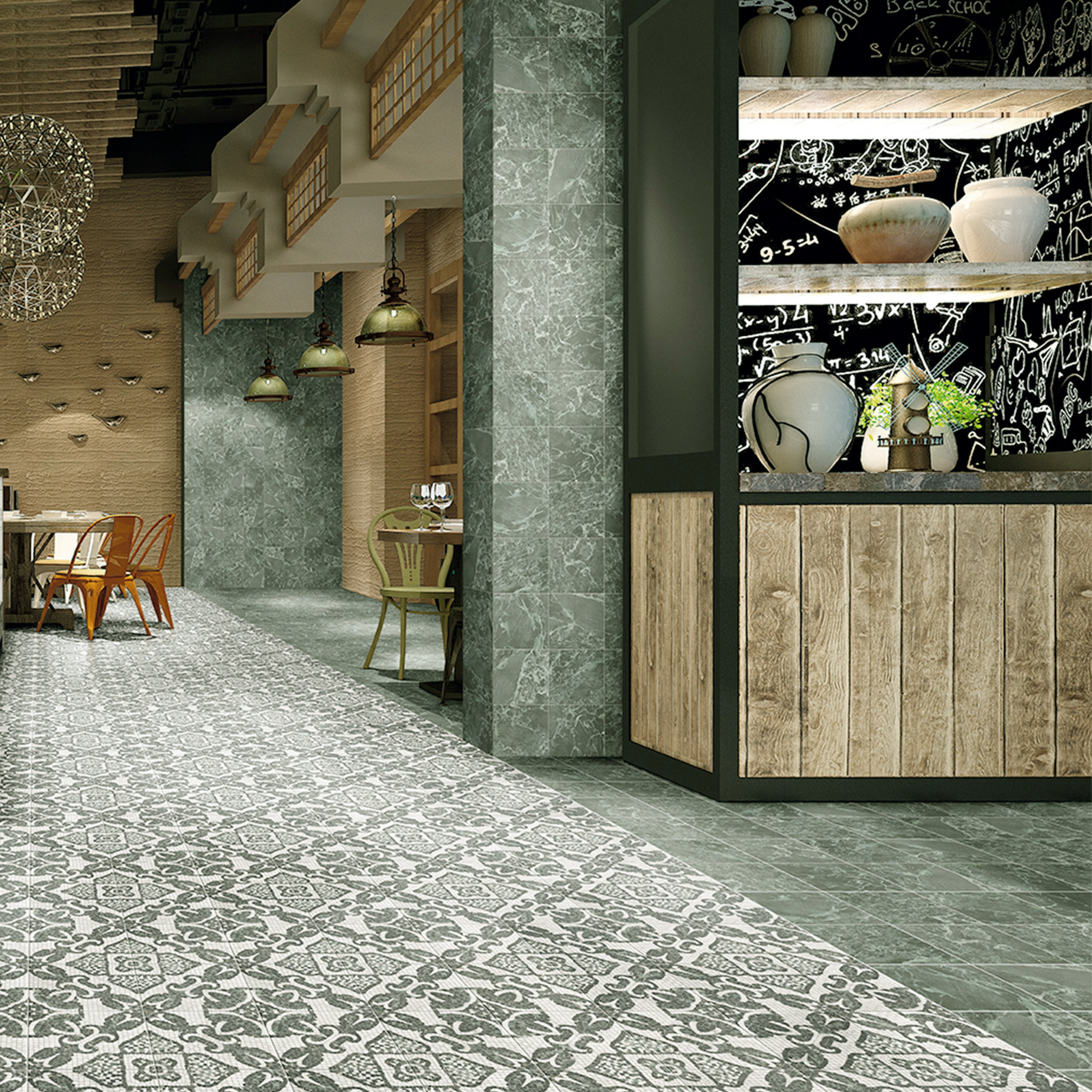Versailles Emerald Porcelain Floor and Wall Tile Sample - Wall And ...