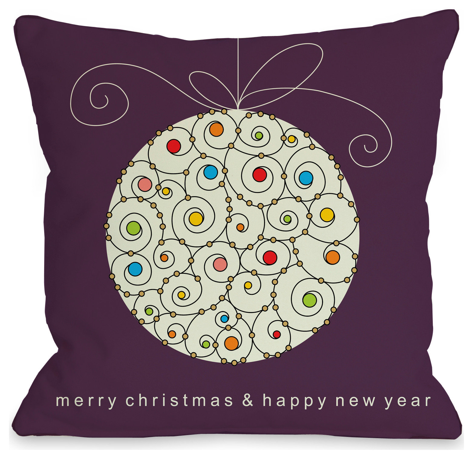 Large Ball Ornament Pillow by OBC, 16x16 - Contemporary - Decorative ...