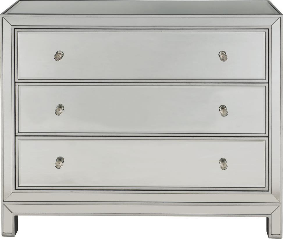 3-Drawer Modern Silver Chest - Contemporary - Accent Chests And ...