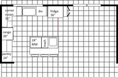 Need help with 11x11 open kitchen layout