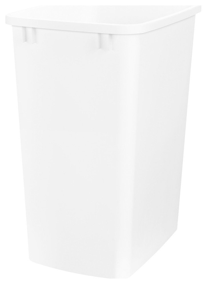 Rev-A-Shelf Replacement Waste Bin, White, 35qt - Modern - Trash Cans ...