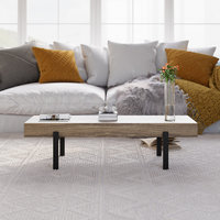 39" Rustic Rectangular Coffee Table, Small/Narrow - Industrial - Coffee ...