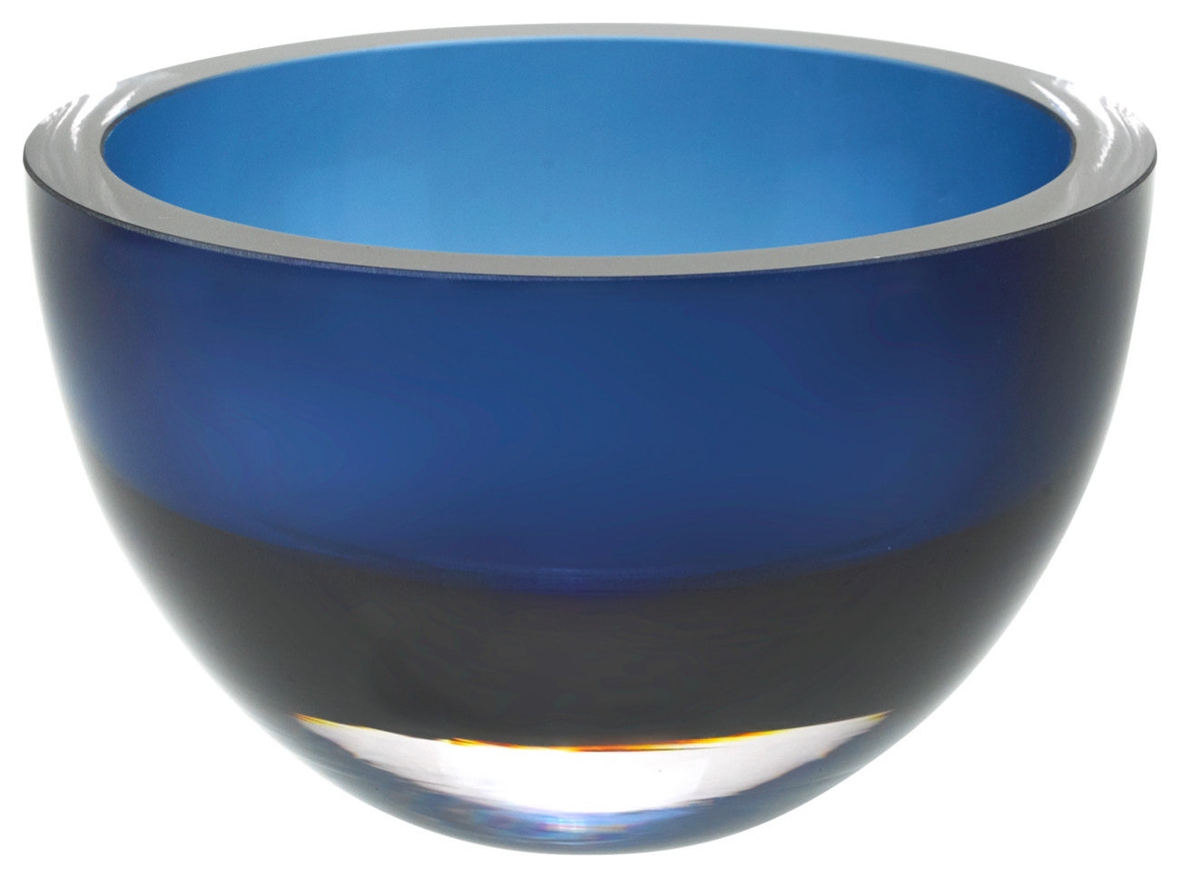 HomeRoots 6" Mouth Blown European Made Lead Free Midnight Blue Crystal ...