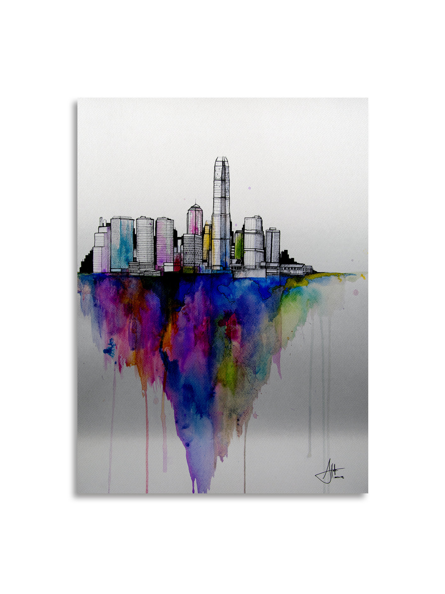 Marc Allante 'Monolith II' Floating Brushed Aluminum Art, 16x22, 16 x ...