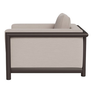 Taupe Outdoor Lounge Chair, Andrew Martin Cayman - Transitional ...