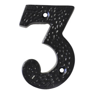 RCH Hardware Iron Modern Farmhouse House Number, 3" - Contemporary ...