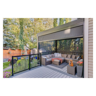 Enclosed StruXure Pergola with Phantom Motorized Screens & Accent ...