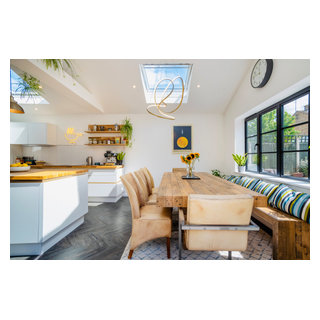 Kitchen, Dining, Living Room, Hallway Interior Design Bedfordshire ...