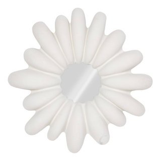 Radial Shell Mirror, White Stone - Beach Style - Wall Mirrors - by ...