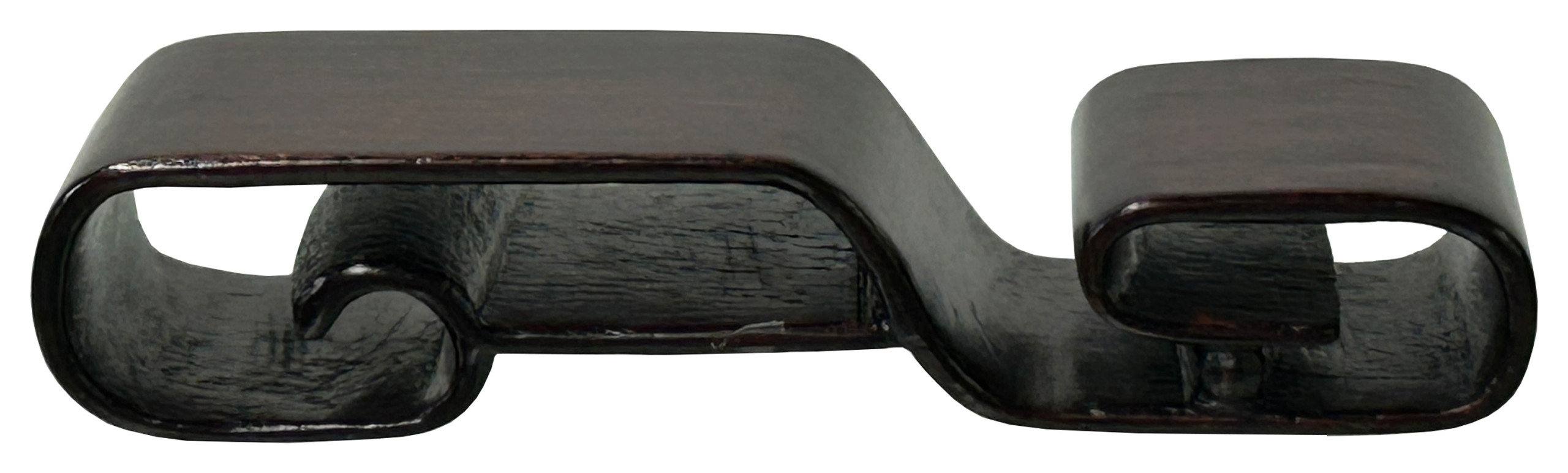 1.75" Reddish Brown Wood Curve Scroll Rectangular Stand Riser Easel ...